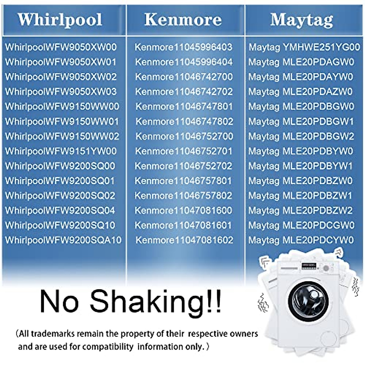 W10822553 8182812 Washer Shock Absorber Replacement for Amana Kenmore Whirlpool Duet Shock Absorbers Replace W10015830 W10261477 W10822553VP AP5985209 PS11723173 (4 Pack) 5-YEARS WARRANTY