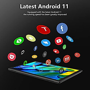 10 Inch Tablet, Google Android 11 Tablet, Quad-Core Processor Tableta Computer with 32GB ROM 2GB RAM 8MP Camera WiFi BT 10.1 in HD Display, 6000mAh Long Battery Life Tablet.