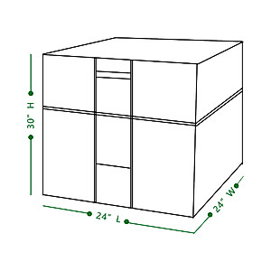 Forestchill Air Conditioner Cover for Outside Unit, 24 x 24 x 30 inches Heavy Duty Waterproof Protective Covers for Outdoor Condenser Units, Brown