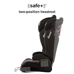 Diono Cambria 2 XL, Dual Latch Connectors, 2-in-1 Belt Positioning Booster Seat, High-Back to Backless Booster, Space and Room to Grow, 7 Headrest Positions, 8 Years 1 Booster Seat, Black