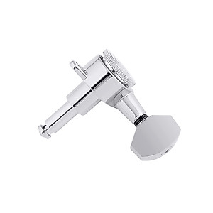 Rubatone Locking Guitar String Tuning Pegs Sealed Machine Heads Tuners Tuning Keys 6 In Line for Right Handed Electric Guitar or Acoustic Guitar Chrome.