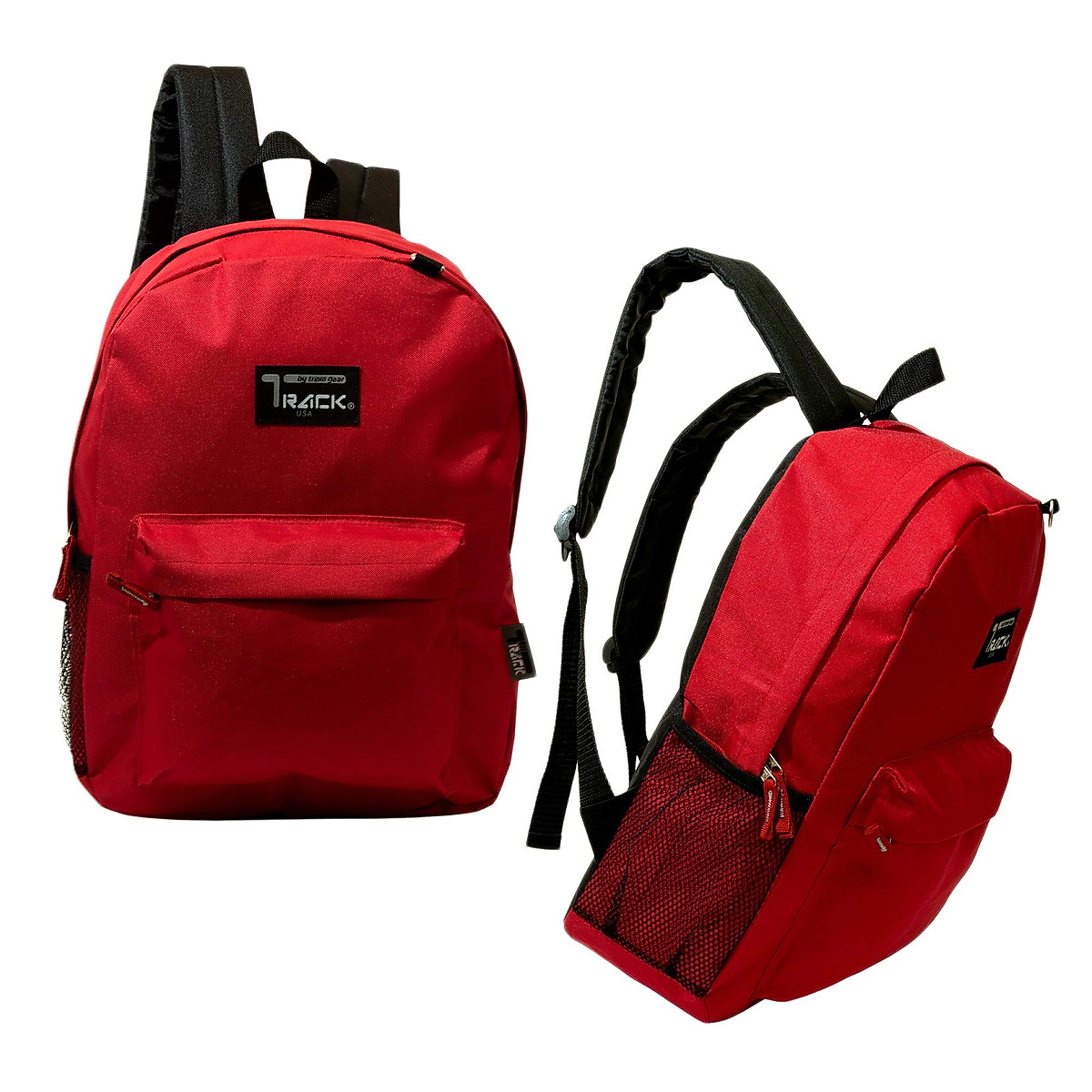 17 Inch Wholesale Classic Red Backpack - Bulk Case of 24 Bookbags