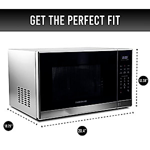 Farberware Countertop Air Fryer Microwave, 1.3 Cu.Ft, 1000 Watts, LED Display, Child Lock, Easy to Clean Interior, Black