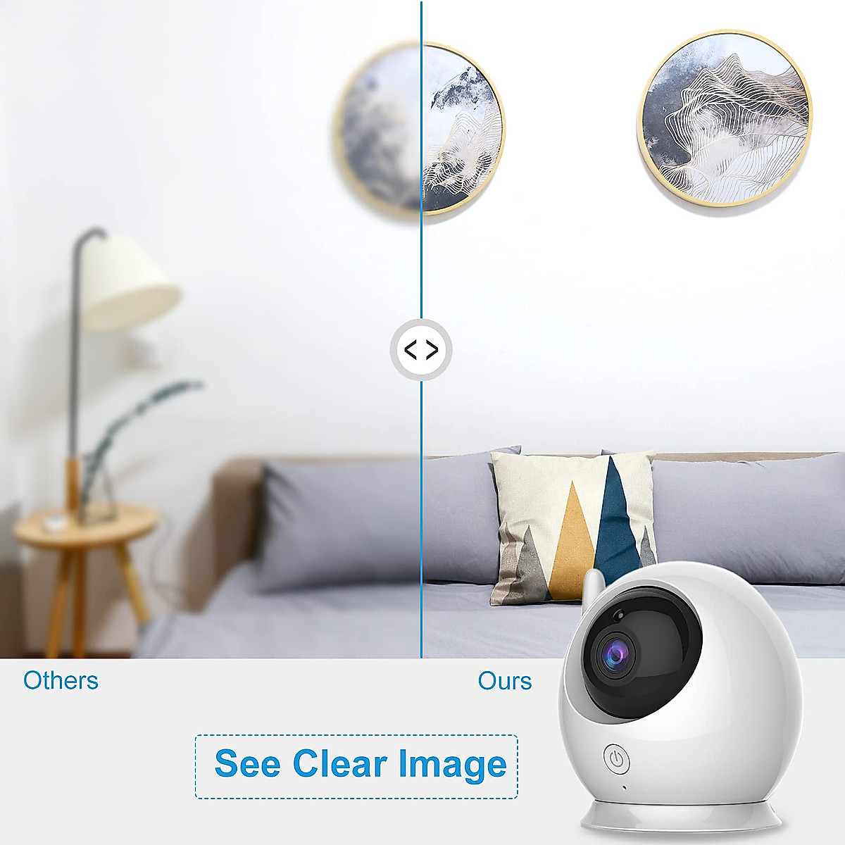 MYPIN Video Baby Monitor with Camera and Audio, Wireless Monitor Camera with 4.3 Inch LCD Screen Night Vision/Two-Way Talk/Temperature Monitor/Lullaby