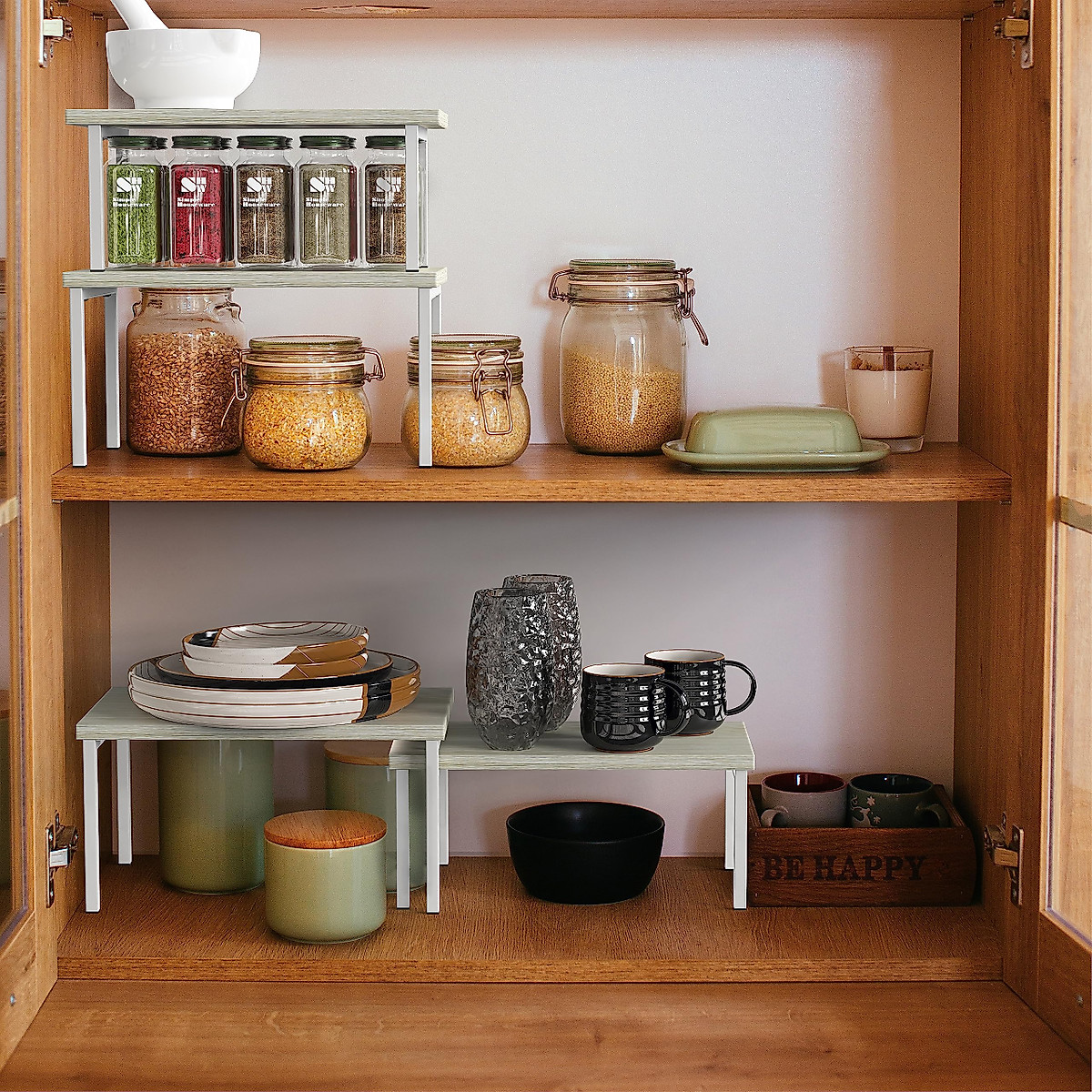 Simple Houseware Expandable Counter Shelf, Maple