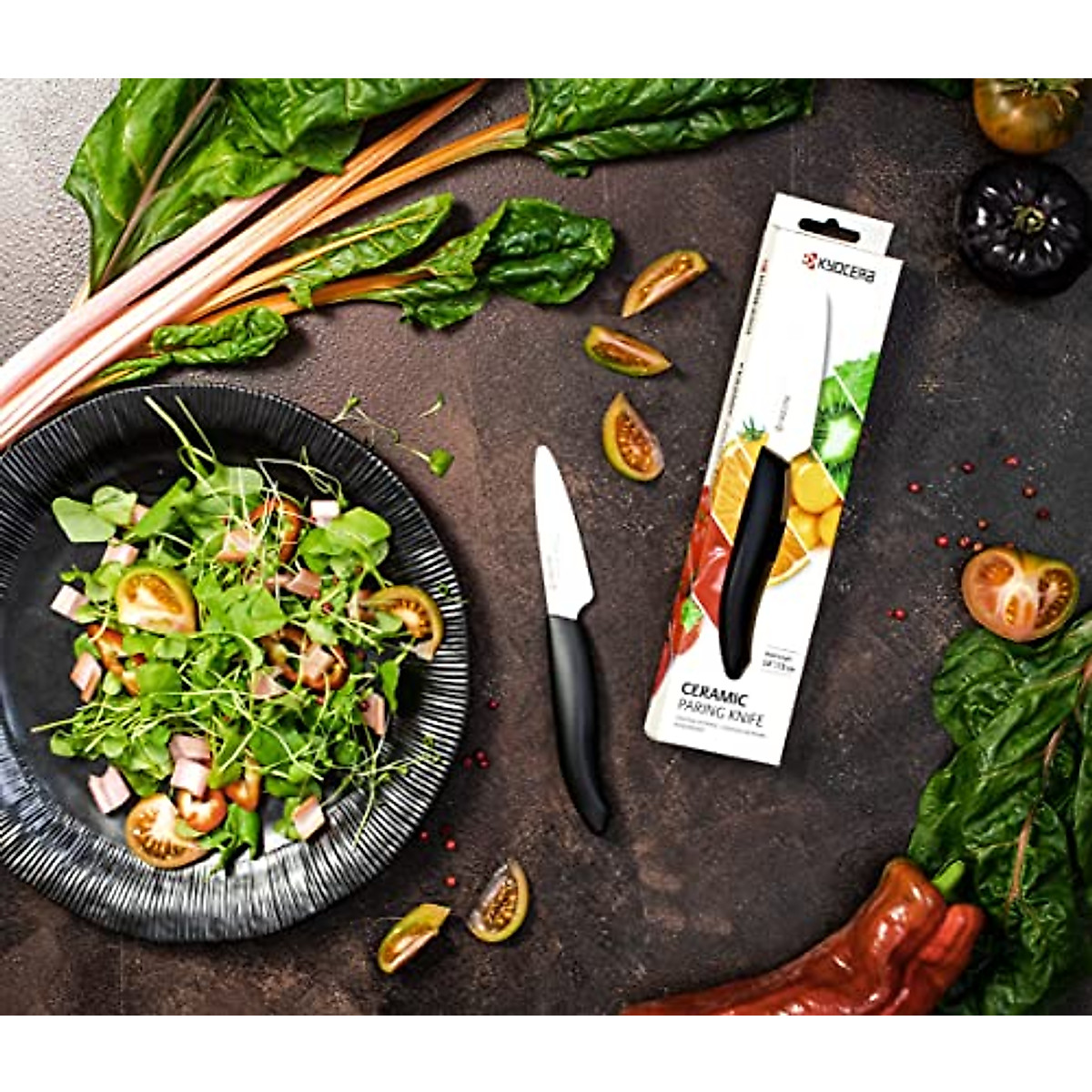 KYOCERA 3` Black Paring Knife, 1 EA