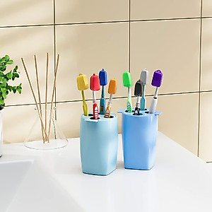 Lapfoon 8 Packs Toothbrush Covers, Silicone Toothbrush Covers Caps for Electric Toothbrush Replacement Head & Manual Toothbrush, Toothbrush Travel Essentials