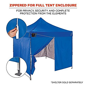 Ergodyne SHAX 6096 Tent Sidewall with Zipper Opening, Fits 10ft x 10ft Pop Up Canopy Tents,Blue