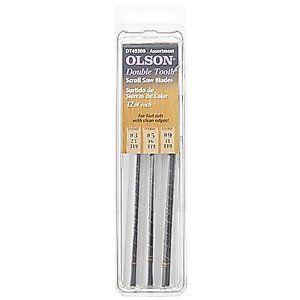 OLSON SAW DT49300 Double Tooth Scroll Saw Blade