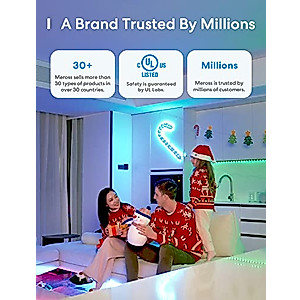 meross Smart Light Bulb, Smart WiFi LED Bulbs Works with Alexa, Google Home, Dimmable E26 Multicolor 2700K-6500K RGBWW, 810 Lumens 60W Equivalent, No Hub Required, 2 Pack