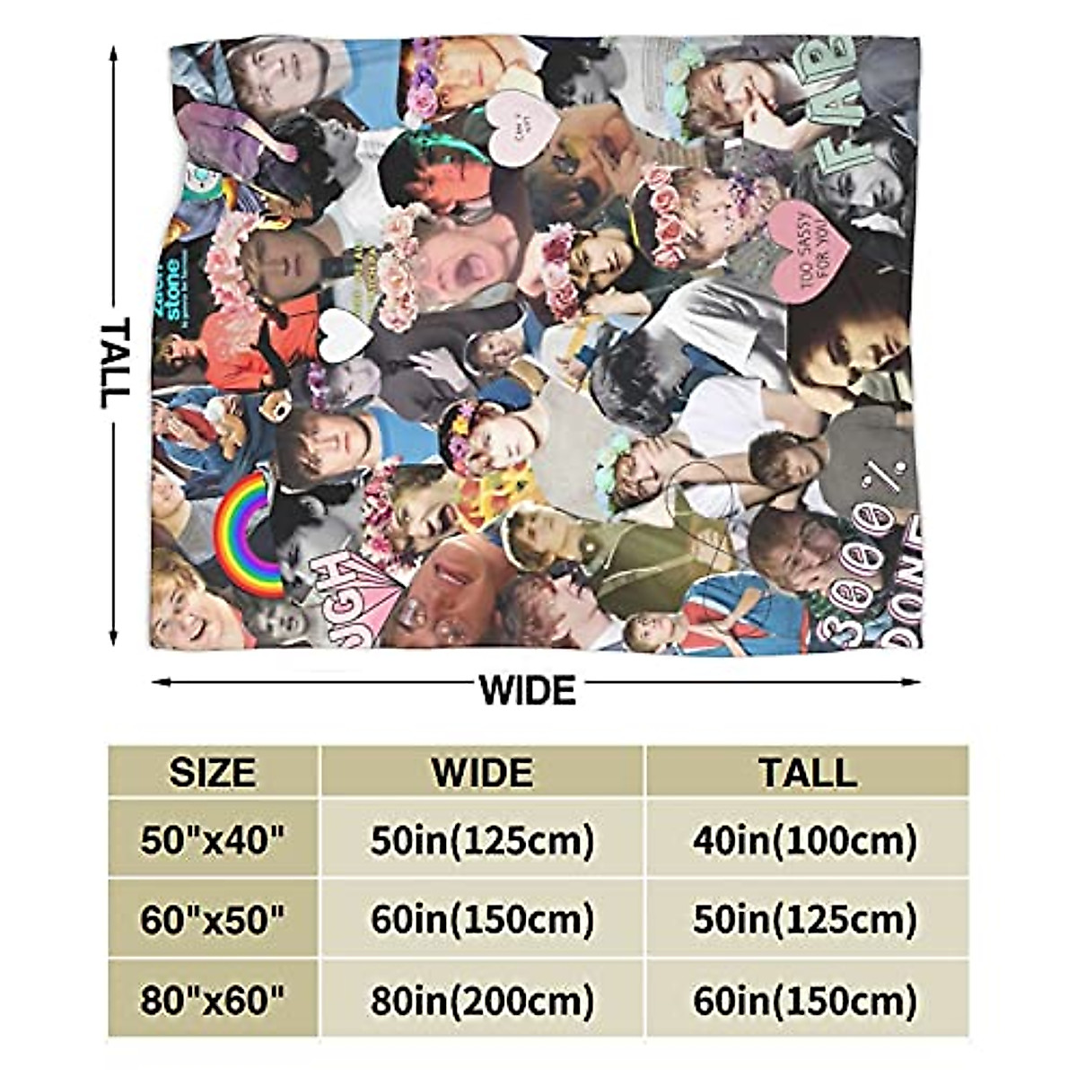 Blanket Bo Burnham Soft Warm Fluffy Lightweight Blanket for Throws Blankets All Season for Bedroom Living Room (50"x40")