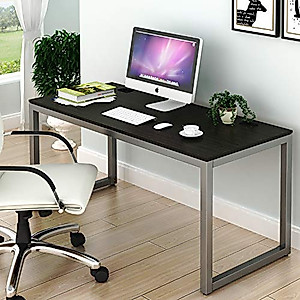 SHW Home Office 55-Inch Large Computer Desk, Espresso