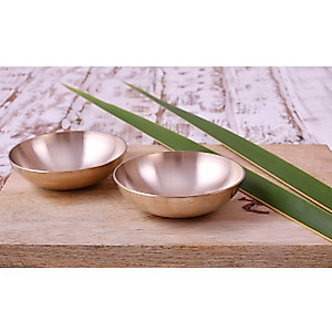 De Kulture Bronze Dessert Ice Cream Nut Bowl Set of 2