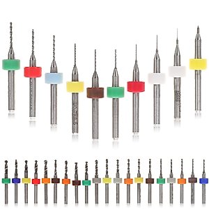 DOITOOL 30pcs Jewelry Drill Micro Drill Bit Set Small Drill Bit Set for Rough Stone Print Circuit Board Jewelry Punching Engraving(0.1-0.3 mm)