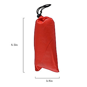 HOOYEE Multifunctional Portable Wash Basin Folding Bucket (Red)