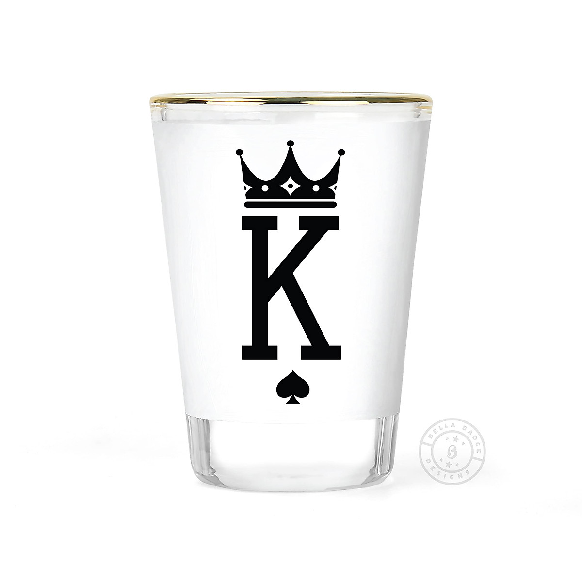 King and Queen Shot Glass Set - His and Her Shot Glasses - Anniversary Gift - Couples Gift - 2 pc Shot Glass Set - Valentines Gift