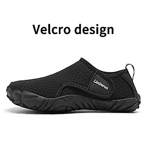 Limberun Kids Water Shoes for Girls Boys Swim Shoes Kids Beach Shoes for Kids Aqua Shoes for Kids Quick Dry Non-Slip,Youth Water Shoes Pool Shoes Comfortable Black 4