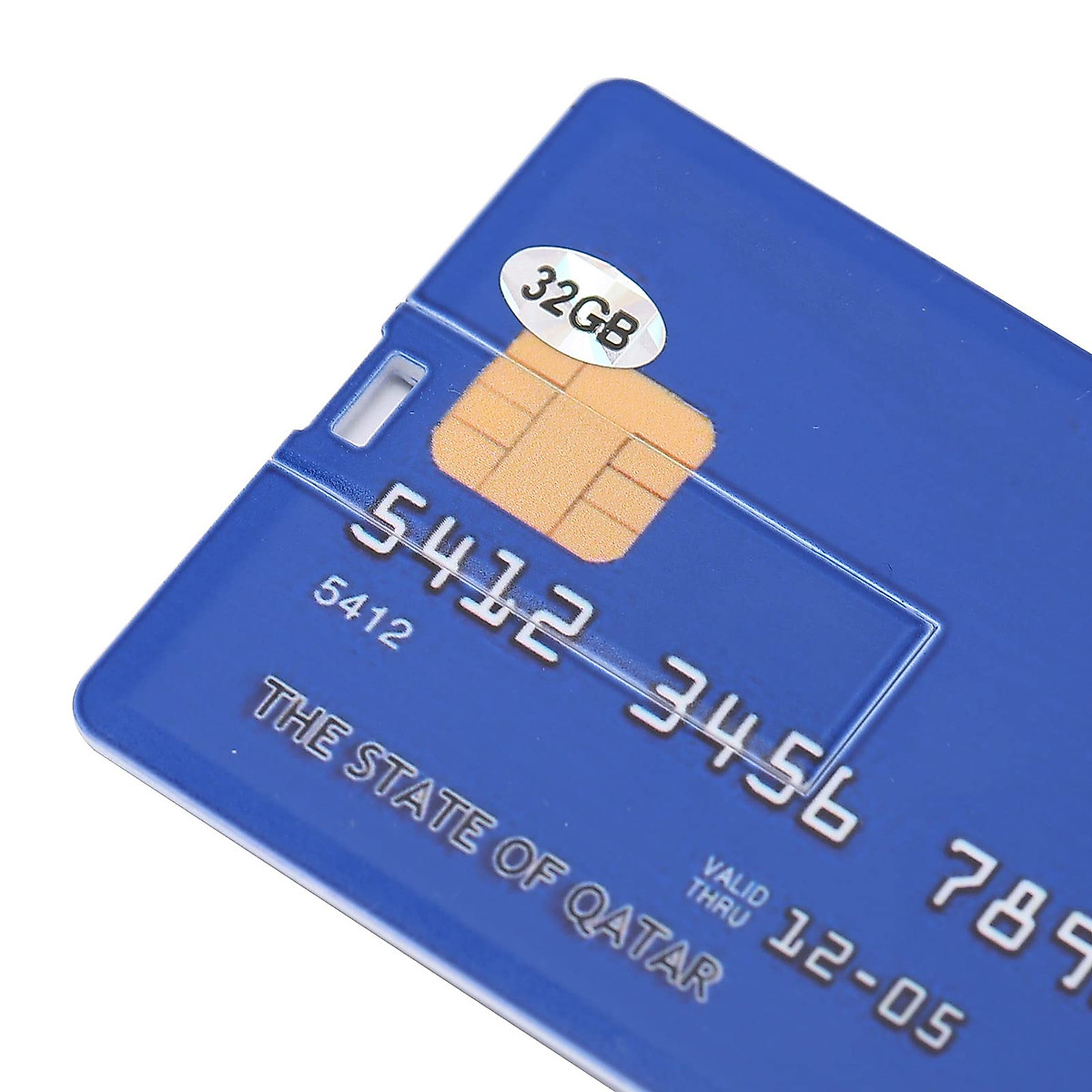 Zyyini Card U Disk, Simple Unique USB Flash Drive 32GB Computer External Student Office Creative Portable Storage Card Shape U Disc,for Computer Laptop Desktop