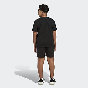 adidas boys Short Sleeve Aeroready Performance Logo Tee T-shirt T Shirt, Black, X-Large US