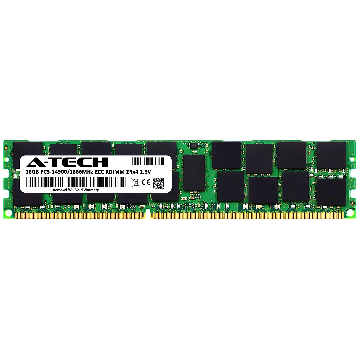 A-Tech 32GB Kit (2x16GB) DDR3 1866MHz PC3-14900R ECC RDIMM 2Rx4 Dual Rank 1.5V ECC Registered DIMM 240-Pin Server RAM Memory Upgrade Modules (A-Tech Enterprise Series)