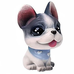 ANWoRLeT Bobble Head Figures, Dog Bobbleheads for Car Dashboard，Animal Bobble Head，Car Dashboard Decorations,Puppy，Bobbing Head Dogs for Car,Kid's Gift (French Bulldog)