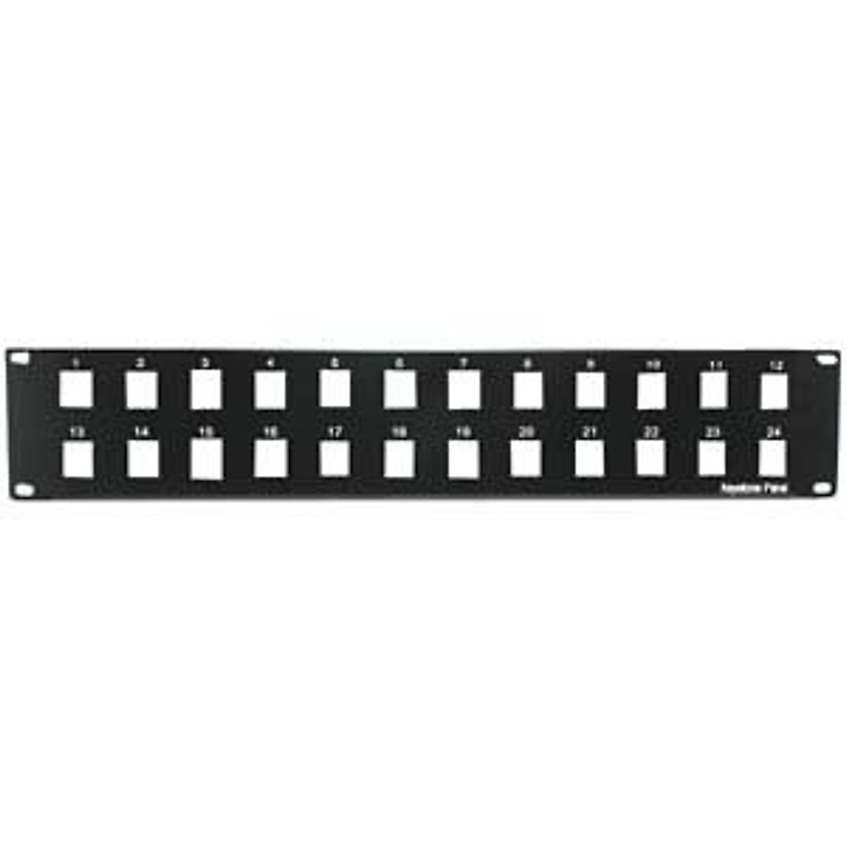 InstallerParts 2U 19" 24 Port Blank Panel for Keystone Jack