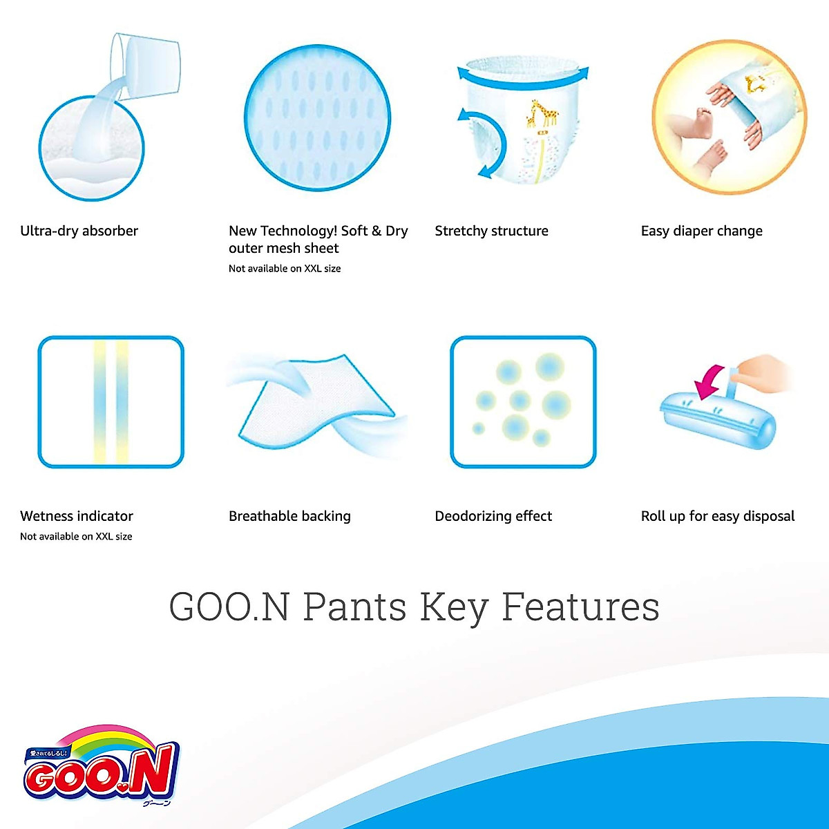 Elleair GOO.N Soft-fit Diaper for Boys, 28 Count, X28