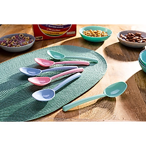 Pikanty - Plastic Spoon Portable Cereal, Soup, Porridge, Spoons Reusable Dinner Scoops for Home Kitchen Buffet Restaurant Flatware | Made in USA