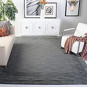 SAFAVIEH Impressions Collection 7'6" x 9'6" Green / Beige IM821D Handmade Premium Wool Area Rug