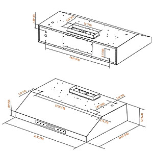30 Inch Under Cabinet Range Hood with 900-CFM, 4 Speed Gesture Sensing&Touch Control Panel, Stainless Steel Kitchen Vent