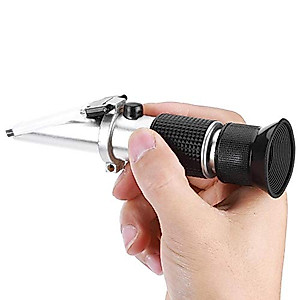 Brix Meter Refractometer - Brix Refractometer Handheld Hand-Held 0-80% Brix Liquid Measuring Equipment RHB-80ATC