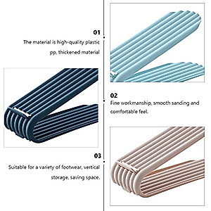 Cabilock Shoe Shelf Shoe Shelf Shoe Hanger 4pcs Shoe Slots Organizer Adjustable Shoe Stacker Space Saver Shoe Rack Holder for Closet Organization (Random Color) Shoe Holders Shoe Cabinet Shoe Cabinet