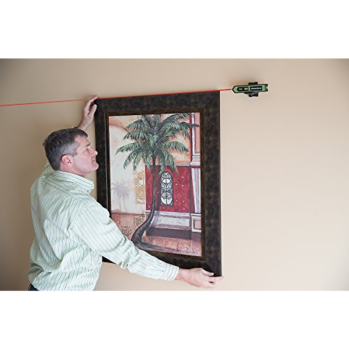 PowerSmith PLTL320 Torpedo Laser Level and Pointer with Magnetic Back, Mounting Base, 360° Rotation, and Batteries, Red