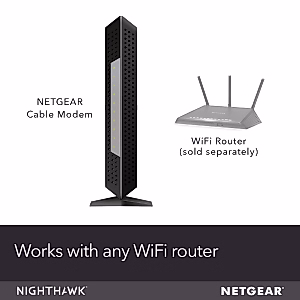 NETGEAR Nighthawk Cable Modem with Voice (CM1150) -  Certified for Xfinity by Comcast Internet & Voice Plans Up to 800Mbps | 2 Phone lines | 4 x 1G Ethernet ports | DOCSIS 3.1
