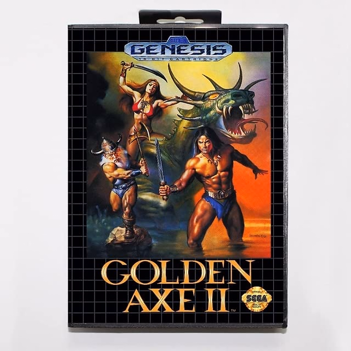 16 bit Sega MD game Cartridge with Retail box - Golden Axe II 2 game card for Megadrive Genesis system-US BOX 2
