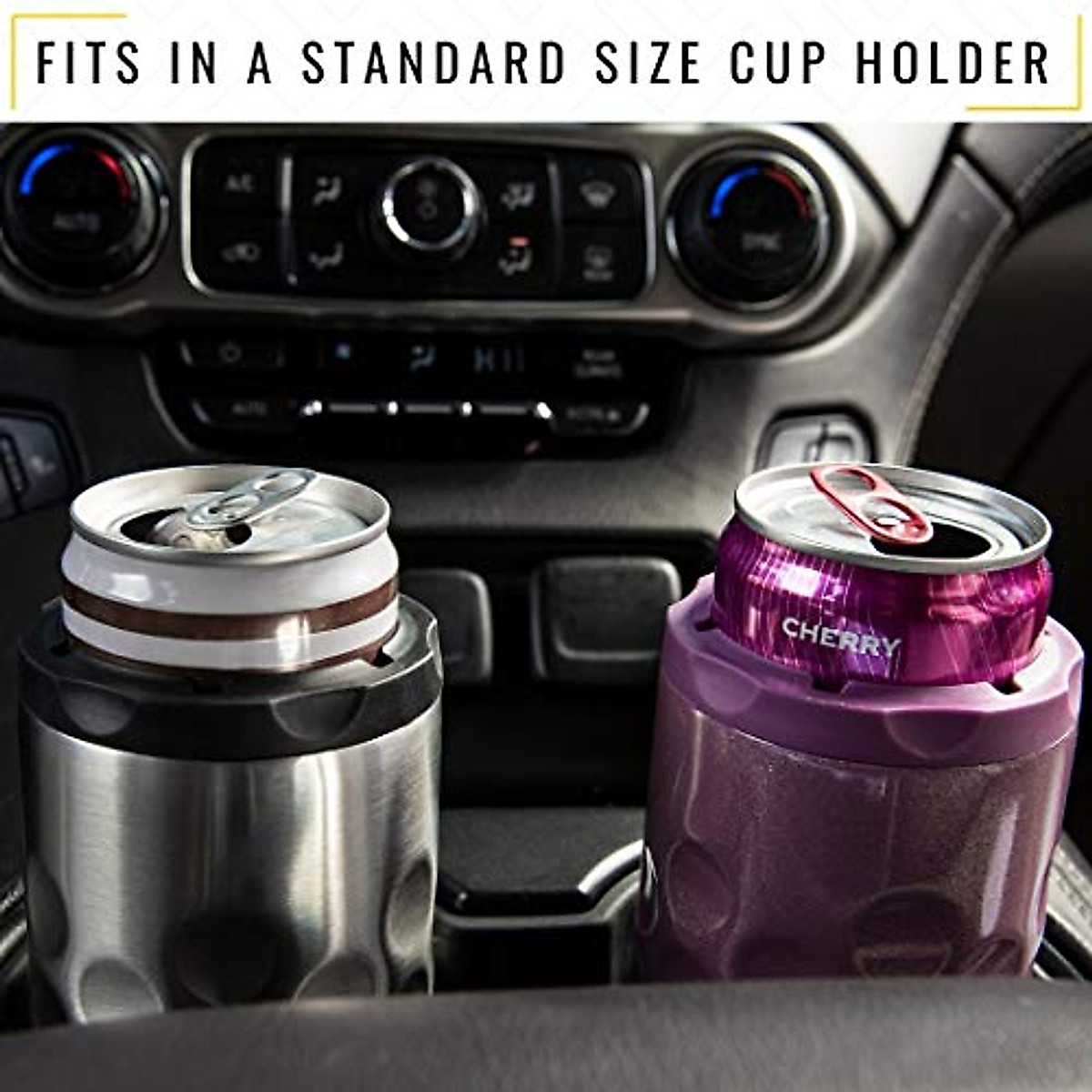 Hooch|Hog Slim Can Cooler Stainless Steel for 12 oz. Skinny Cans | 3x Insulated Beer Can Holder for Michelob Ultra, White Claw, Truly & Redbull (Florida Keys)