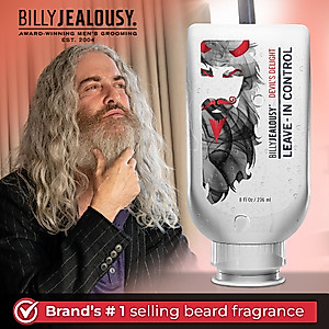 Billy Jealousy Devils Delight Beard Control Leave in Beard Conditioner for Men with Aloe Leaf Juice, Hops Extract & Witch Hazel, Softens Hair and Skin, Light Hold with Matte Finish, 8 Fl Oz