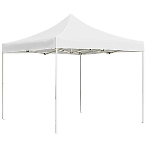 Professional Folding Party Tent Aluminum,Fruit Stand Gazebo,Deck Gazebo,Camping Gazebo,Hardtop Gazebo,Featuring a Folding Design,for Barbeque, Patio, Deck,Garden Party,Markets,9.8'x9.8' White