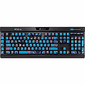Skinit Decal Other Skin Compatible with K95 RGB Platinum Mechanical Gaming Keyboard - Officially Licensed Disney Lilo and Stitch Face Expression Pattern Design