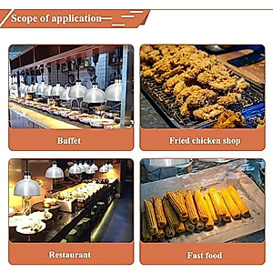 Food Heat Lamp Commercial Food Warmer Lamp 60-180Mm 290Mm Bulb Retractable Heat Lamps Catering Restaurant Or Home Food Warmers,