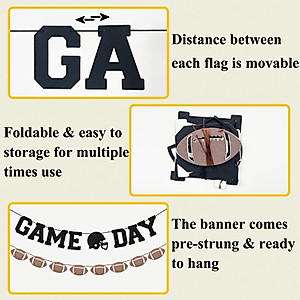 FAKTEEN Football Party Banners Game Day Banner with Football Garland Banner for Football Party Decorations Sports Football Theme Festival Birthday Baby Shower Decoration Supplies