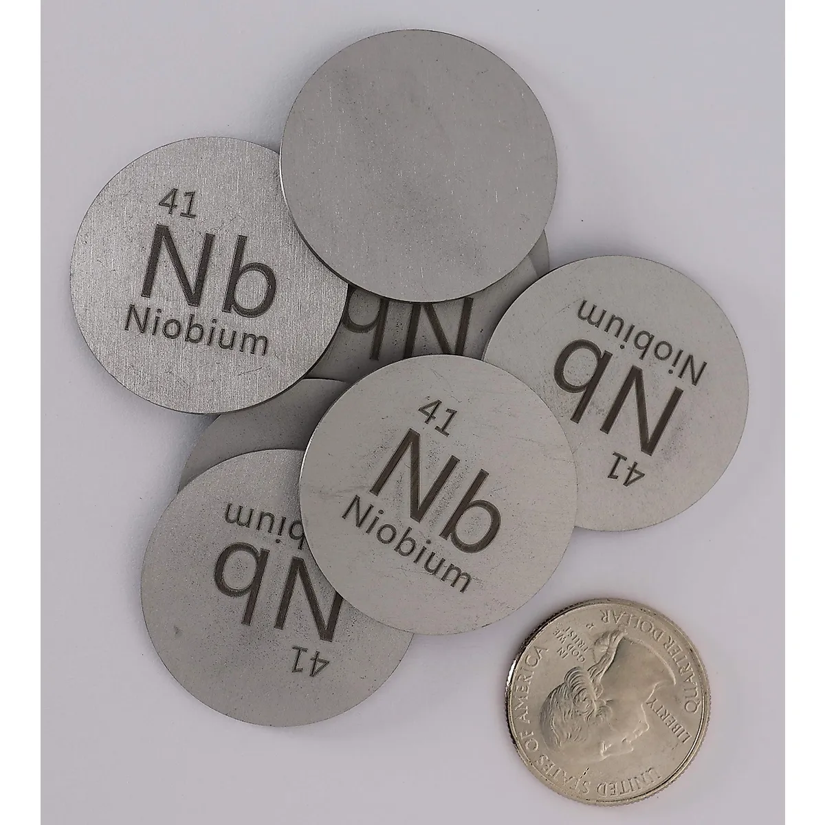 Niobium (Nb) 32mm Metal Disc 99.95% Pure for Collection or Experiments