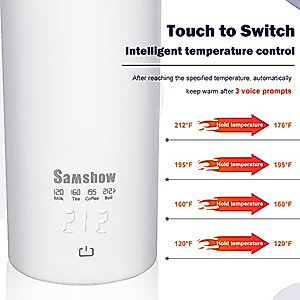 Portable Electric Kettle Travel Kettle Small/Mini Tea Kettle Electric Water Boiler With 4 Smart Tempe Preset and Keep Warm, Hot Water boiler Kettle Electric 316 Stainless Steel with Auto Shut-Off