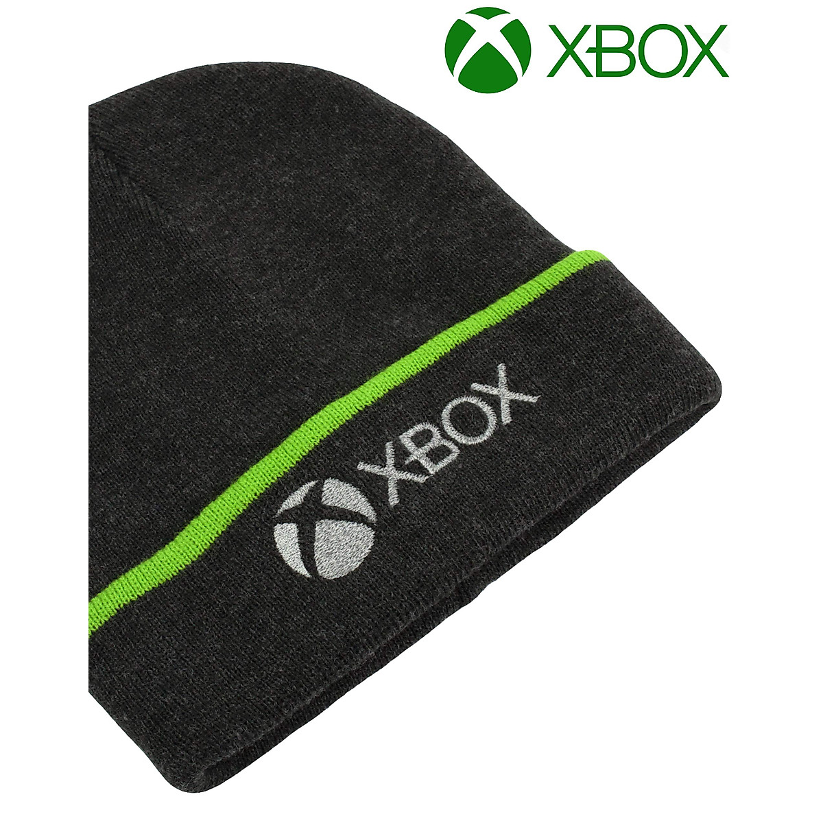 XBOX Beanie Hat for Kids & Teens Charcoal Woolly Cap Gamer Gift