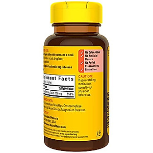 Nature Made Vitamin C 500 mg with Rose Hips, Dietary Supplement for Immune Support, 130 Caplets, 130 Day Supply