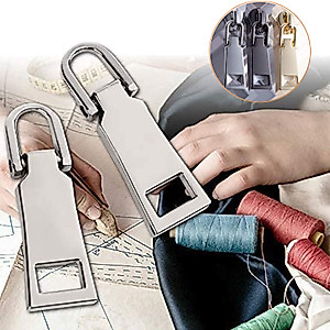 Zipper Pull Replacement,Metal Zipper Handle Mend Fixer Zipper Tab Repair for Luggage Suitcase Bag,Backpack,Jacket Bags,Coat Boots (Gold)