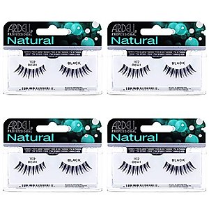 Ardell Natural Lashes False Eyelashes 102 Black Demi (4 pack)