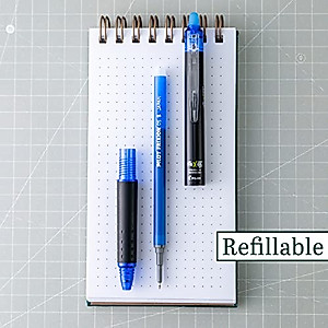 PILOT Frixion Synergy Clicker Erasable Pens, Retractable and Refillable, 0.5mm Extra Fine Point, 6 Pack of Blue Ink Pens + 6 Refills