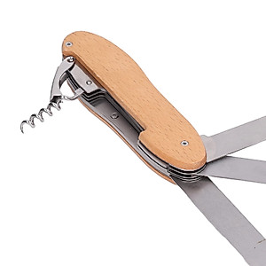 Grill Tools for Outdoor Grill, BBQ Tool Set 5 in 1 Multifunction Foldable Portable Spatula Brush Fork Bottle Opener Stainless Steel Grill Combo Set