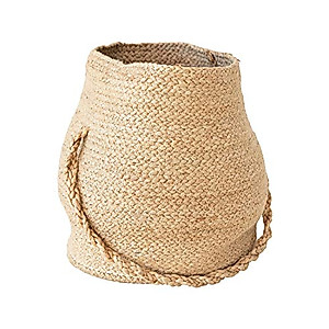 Creative Co-Op Hand-Woven Jute Handle Baskets, Natural